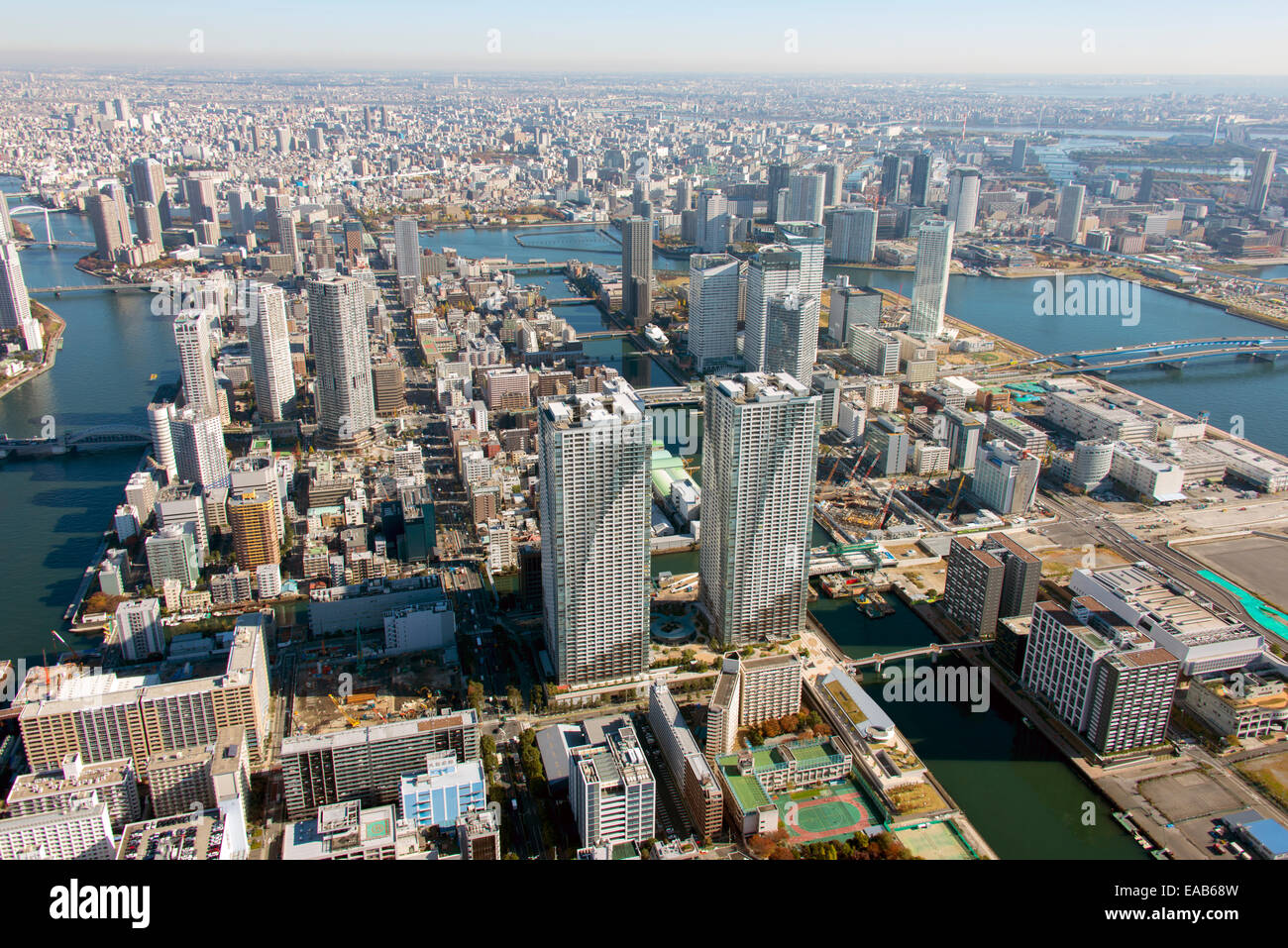 Tokyo waterfront Aerial Stock Photo - Alamy