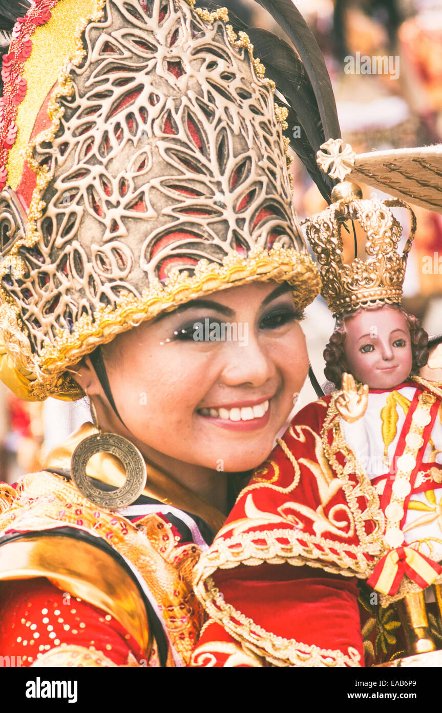 Woman Sinulog Costume Santo Niño High Resolution Stock Photography and ...