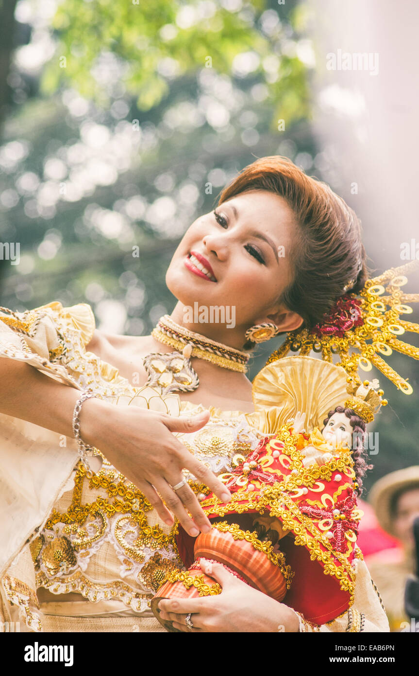 Procession during Sinulog festival celebrations in Cebu city of ...