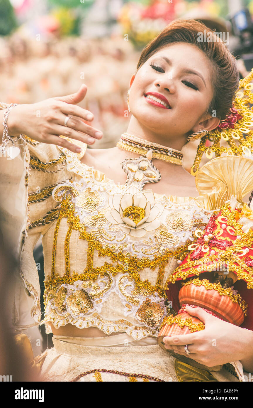Procession during Sinulog festival celebrations in Cebu city of ...