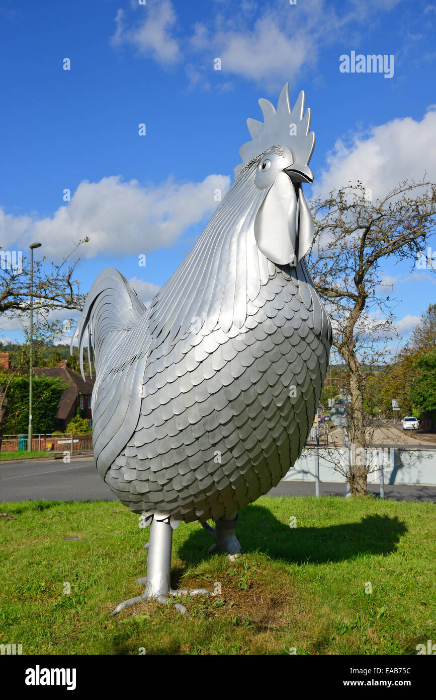 The Dorking Cockerel on A24 roundabout, Dorking, Surrey, England Stock ...
