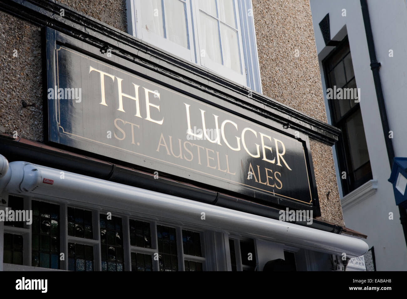 The Lugger pub sign in Fowey Cornwall Stock Photo - Alamy