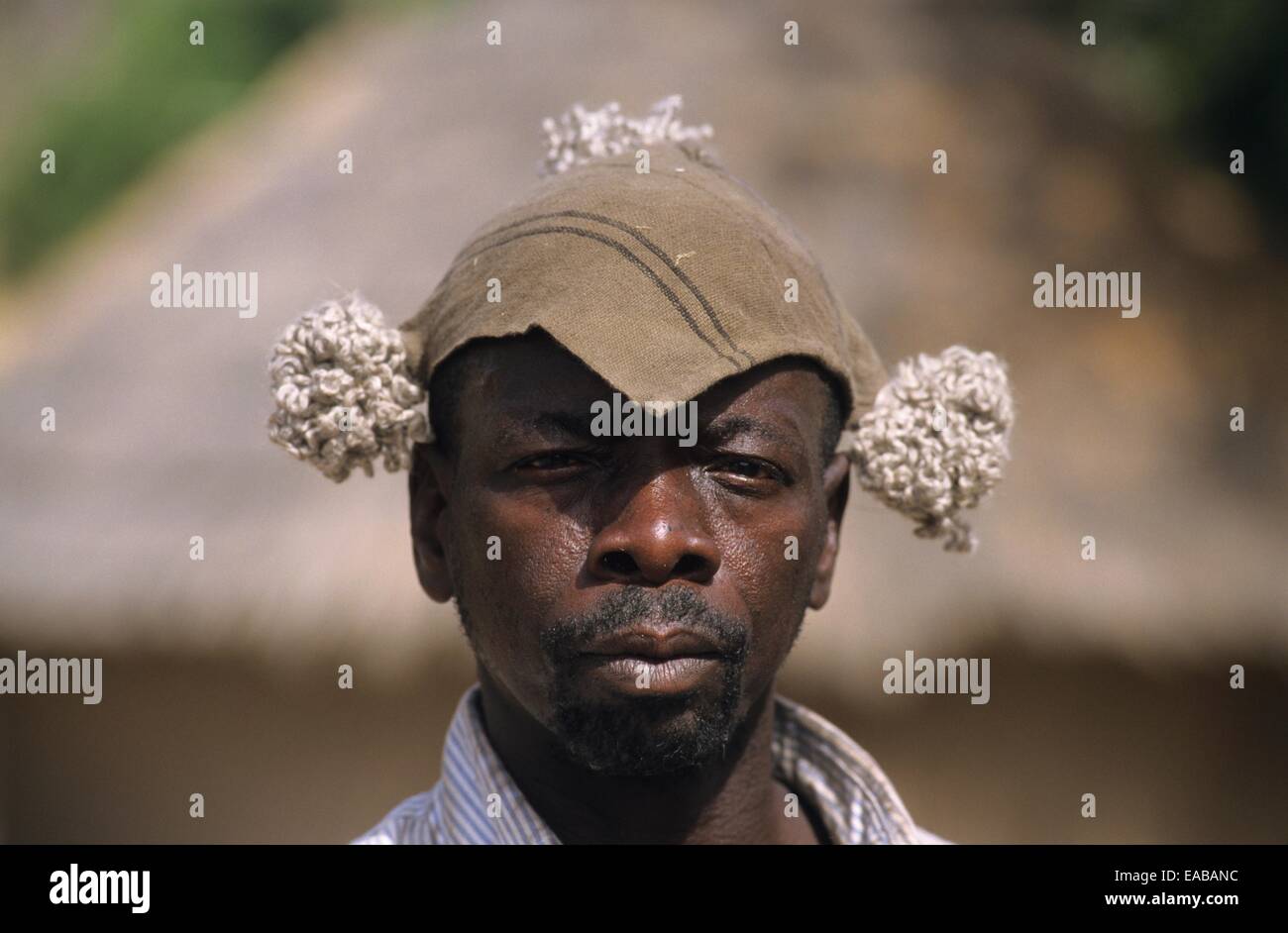 Portrait of Bedik shepherd, Bassari country, Senegal, West Africa Stock ...