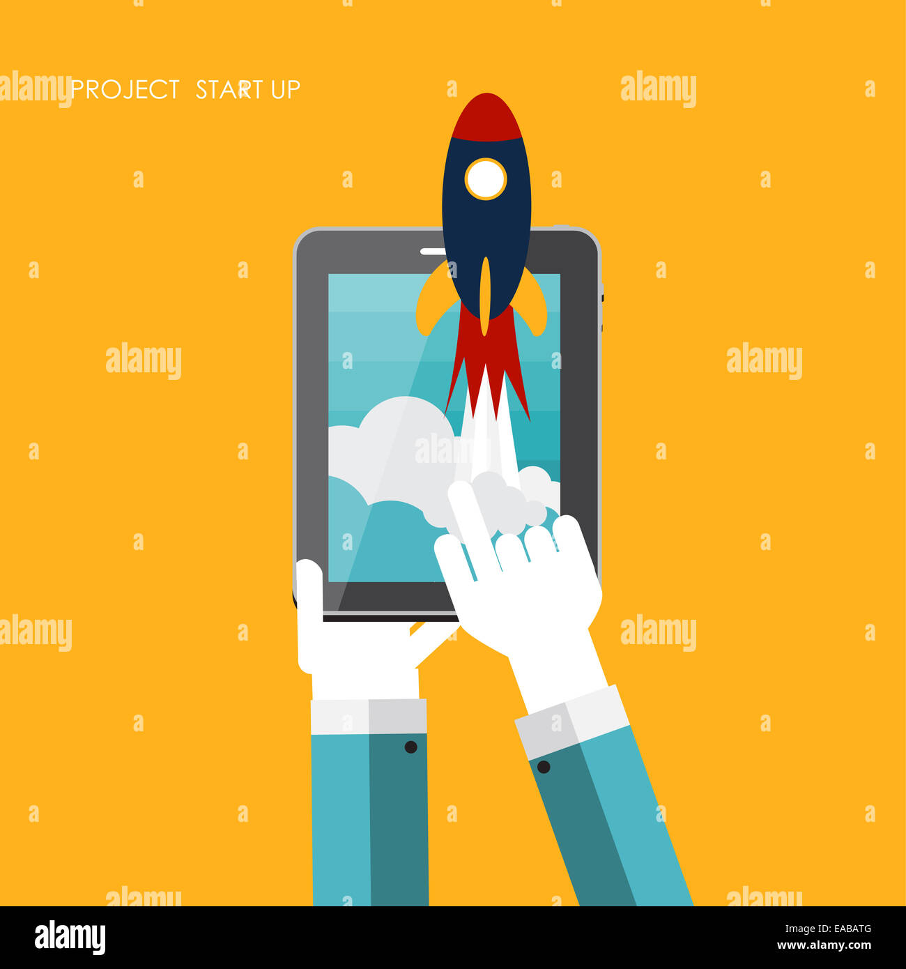 Quick Start Up Flat Concept Vector Illustration Stock Photo - Alamy