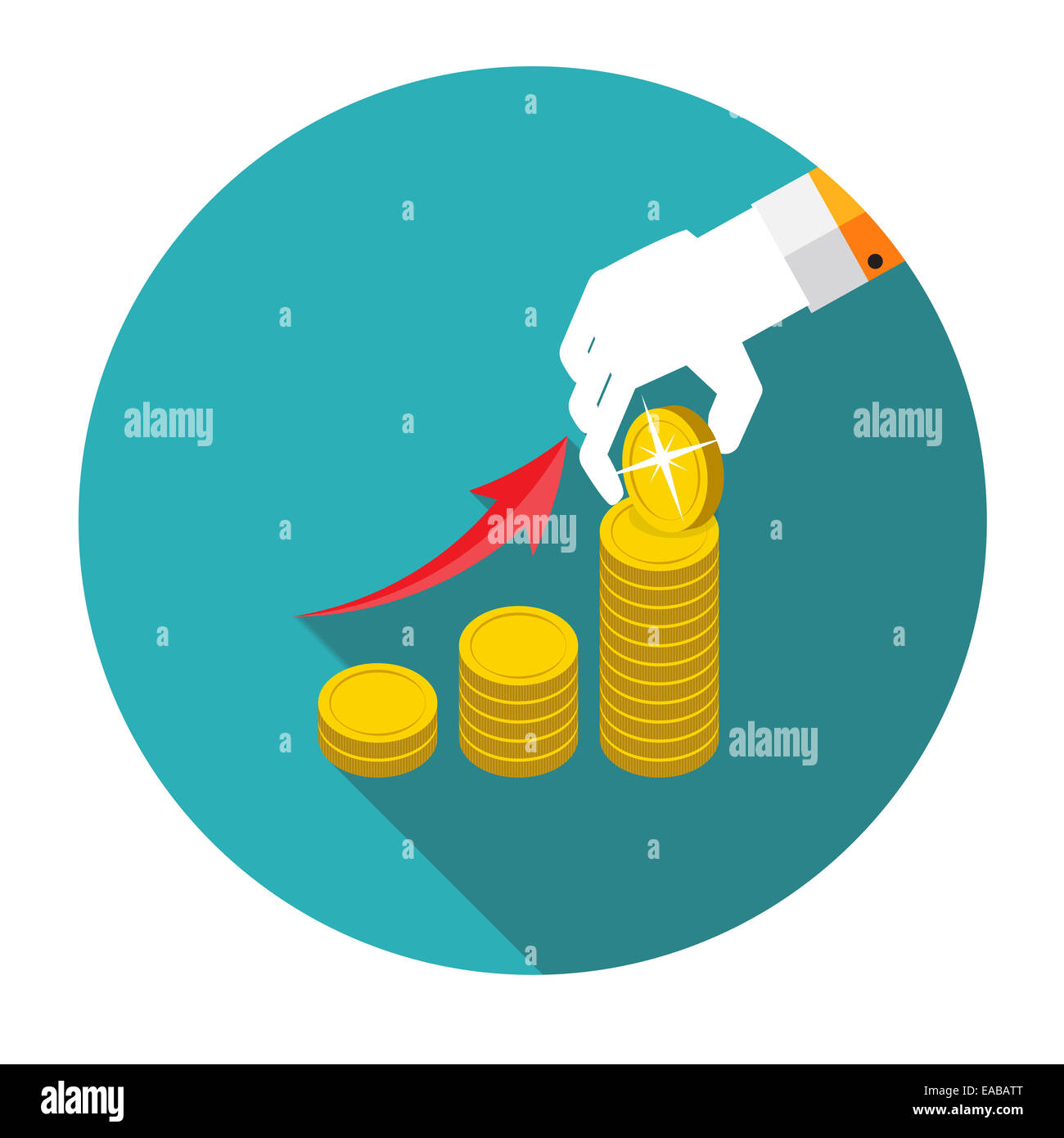 Money Flat Design Concept Vector Illustration Stock Photo - Alamy