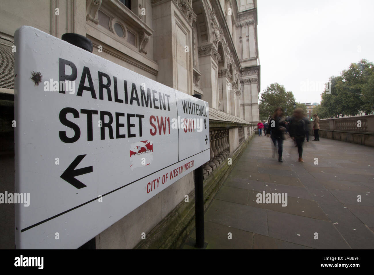 Parliament street and Whitehall street signs London Stock Photo - Alamy