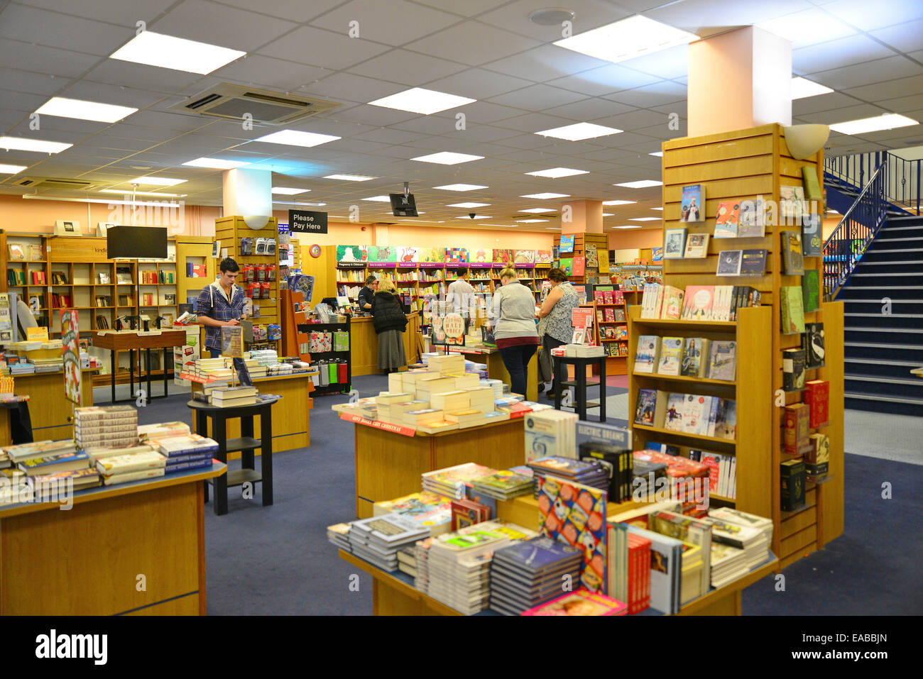Interior of Waterstones Bracknell, Charles Square, Bracknell, Berkshire ...