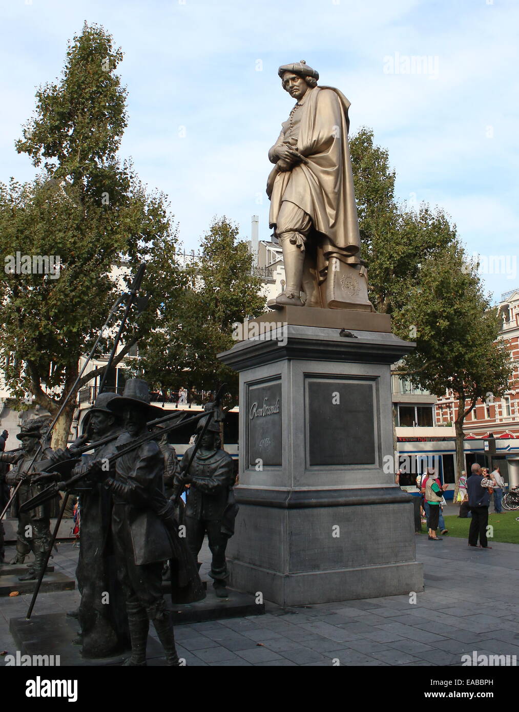 Rembrandt Statue at Rembrandtplein, inner city of Amsterdam The ...