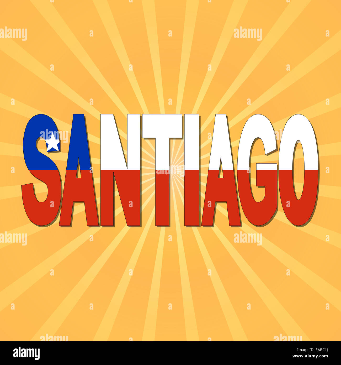 Chile flag text sunburst hi-res stock photography and images - Alamy
