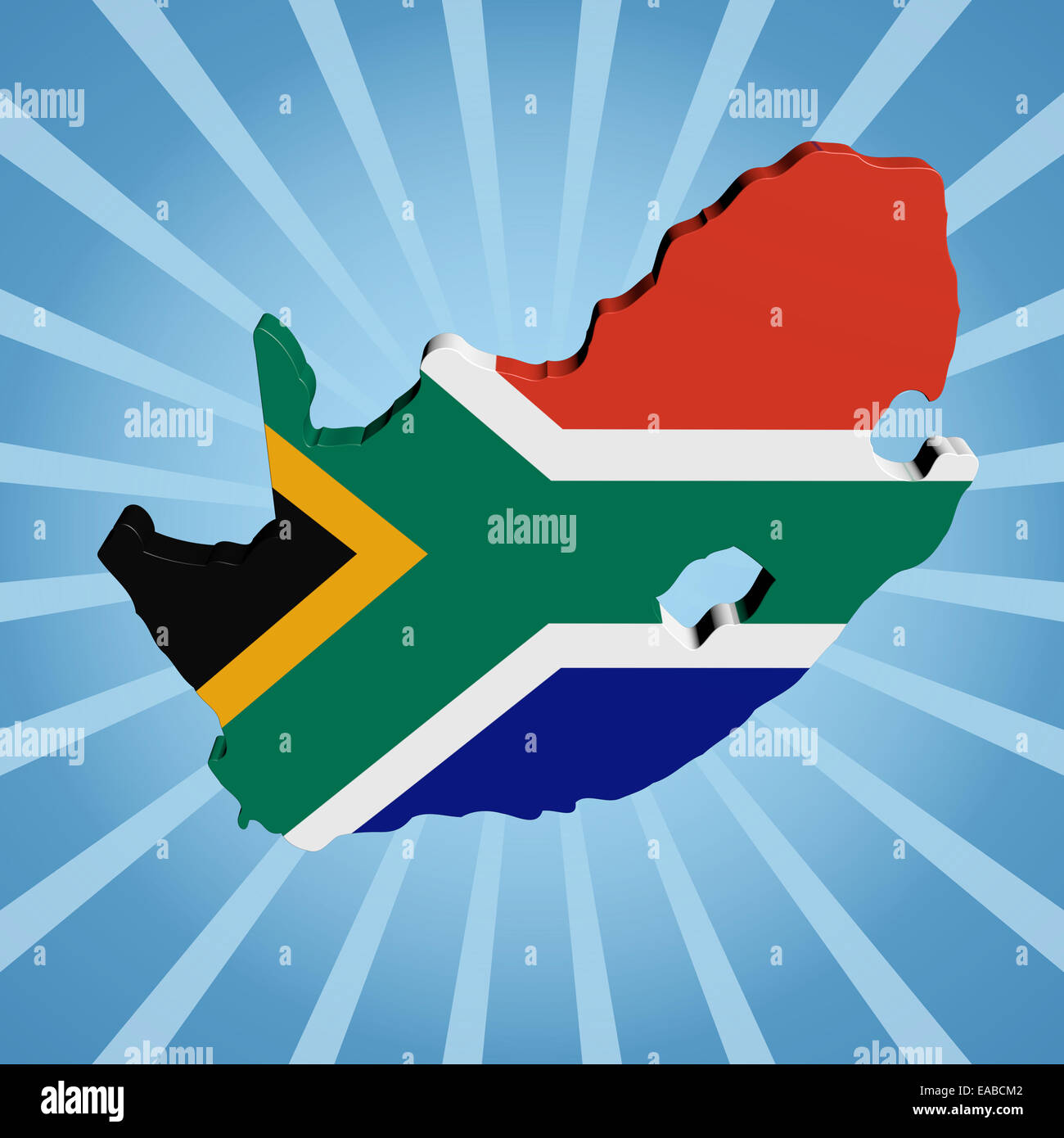 South africa map flag hi-res stock photography and images - Alamy