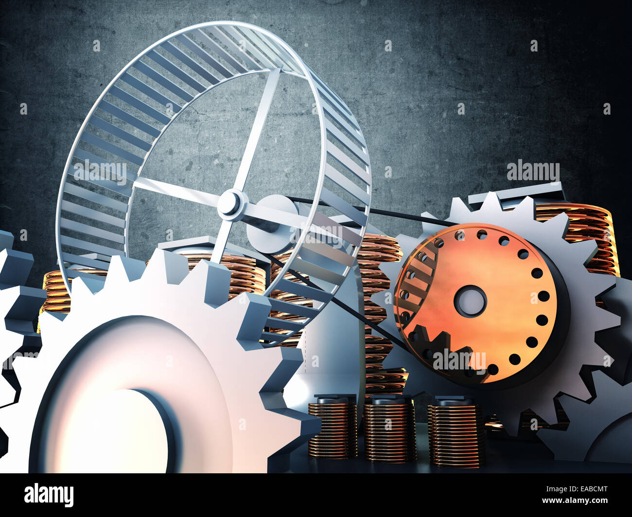 3d image of abstract power generator Stock Photo - Alamy