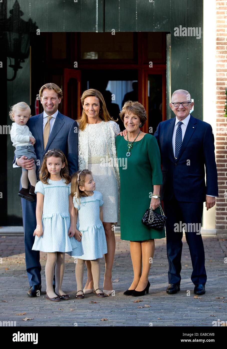 Dutch Prince Floris (2nd L), Princess Aimee (C) with their children ...