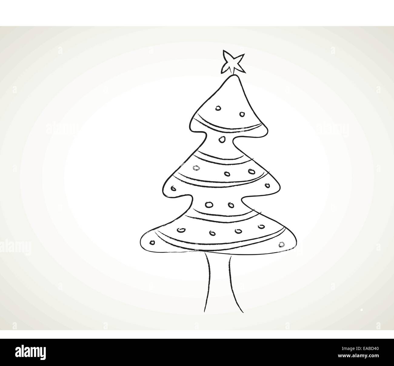 Christmas tree drawing Stock Vector Image & Art - Alamy