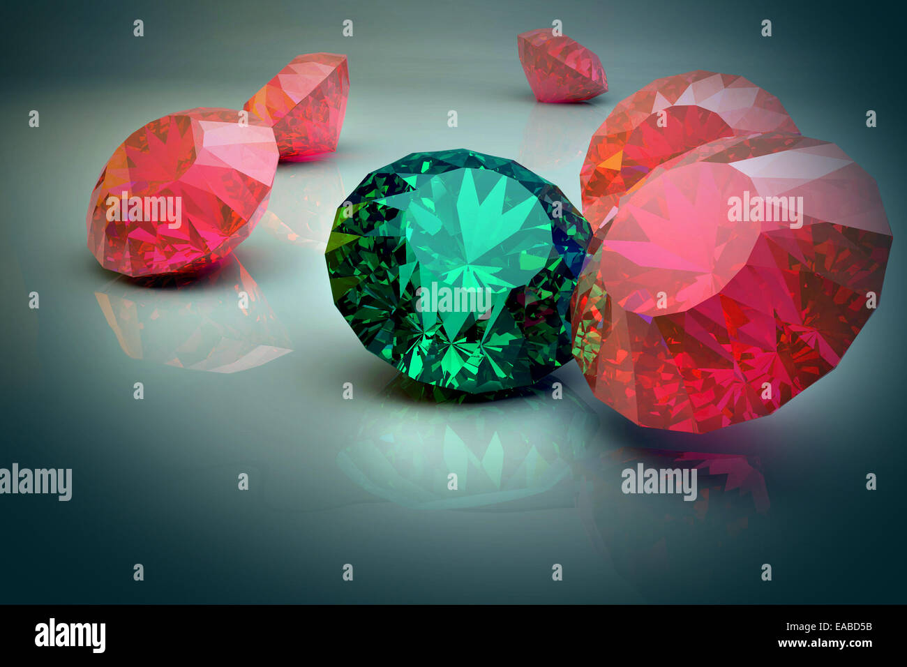 Diamonds 3d model Stock Photo - Alamy