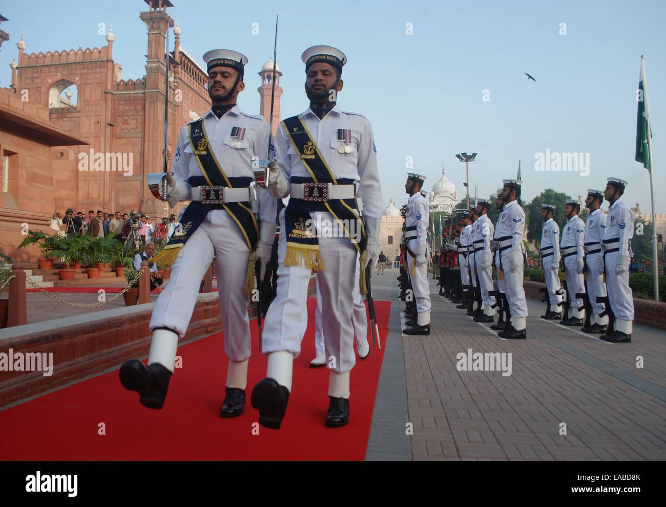 Lahore, Pakistan. 10th Nov, 2014. Soldiers of Pakistan Navy and Rangers ...
