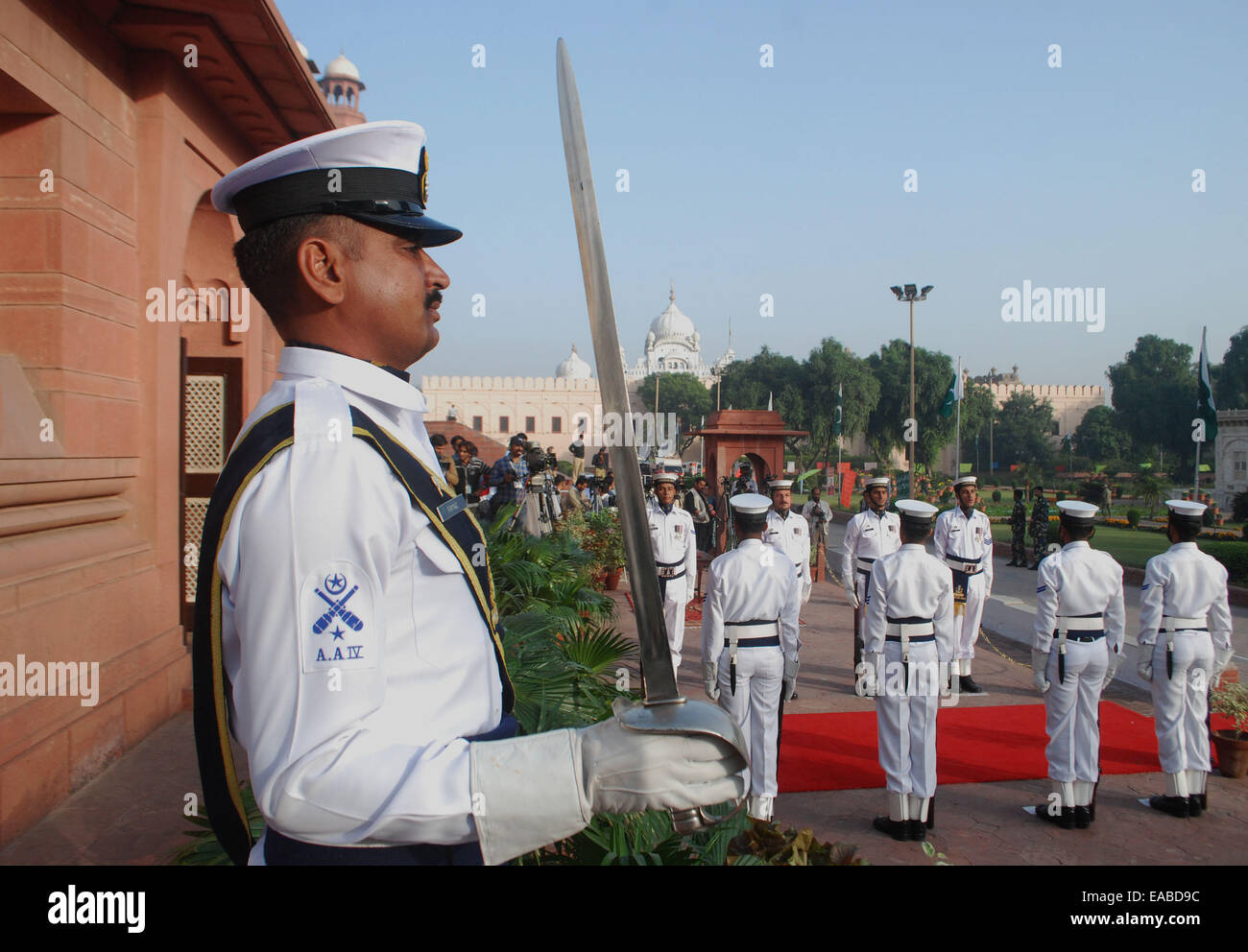 Lahore, Pakistan. 10th Nov, 2014. Soldiers of Pakistan Navy and Rangers ...