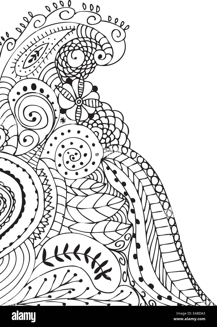 Abstract Zen-tangle Background Stock Vector Image & Art - Alamy