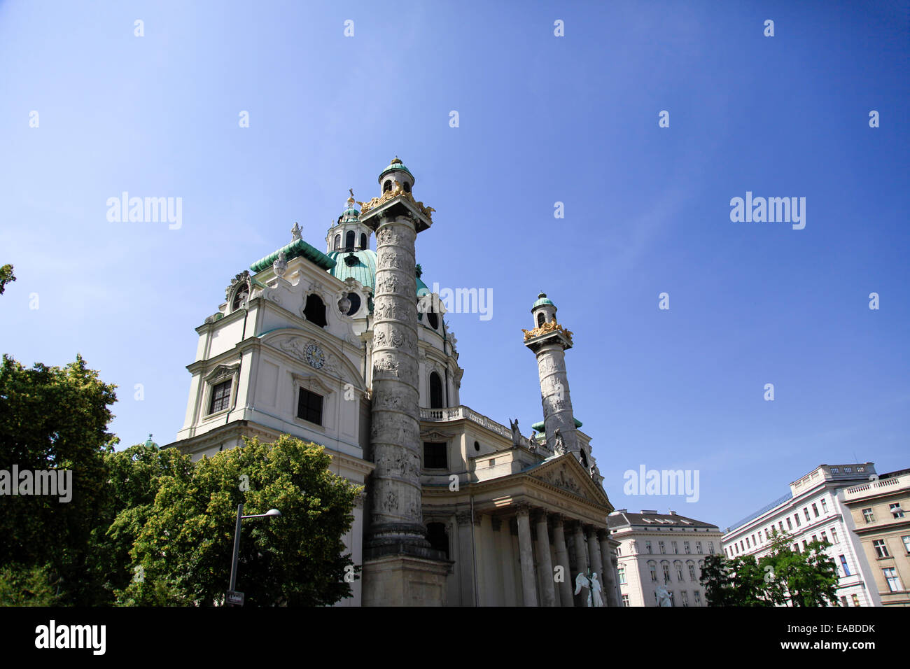 Karlskirche (St. Charles's Church) a baroque church located in ...