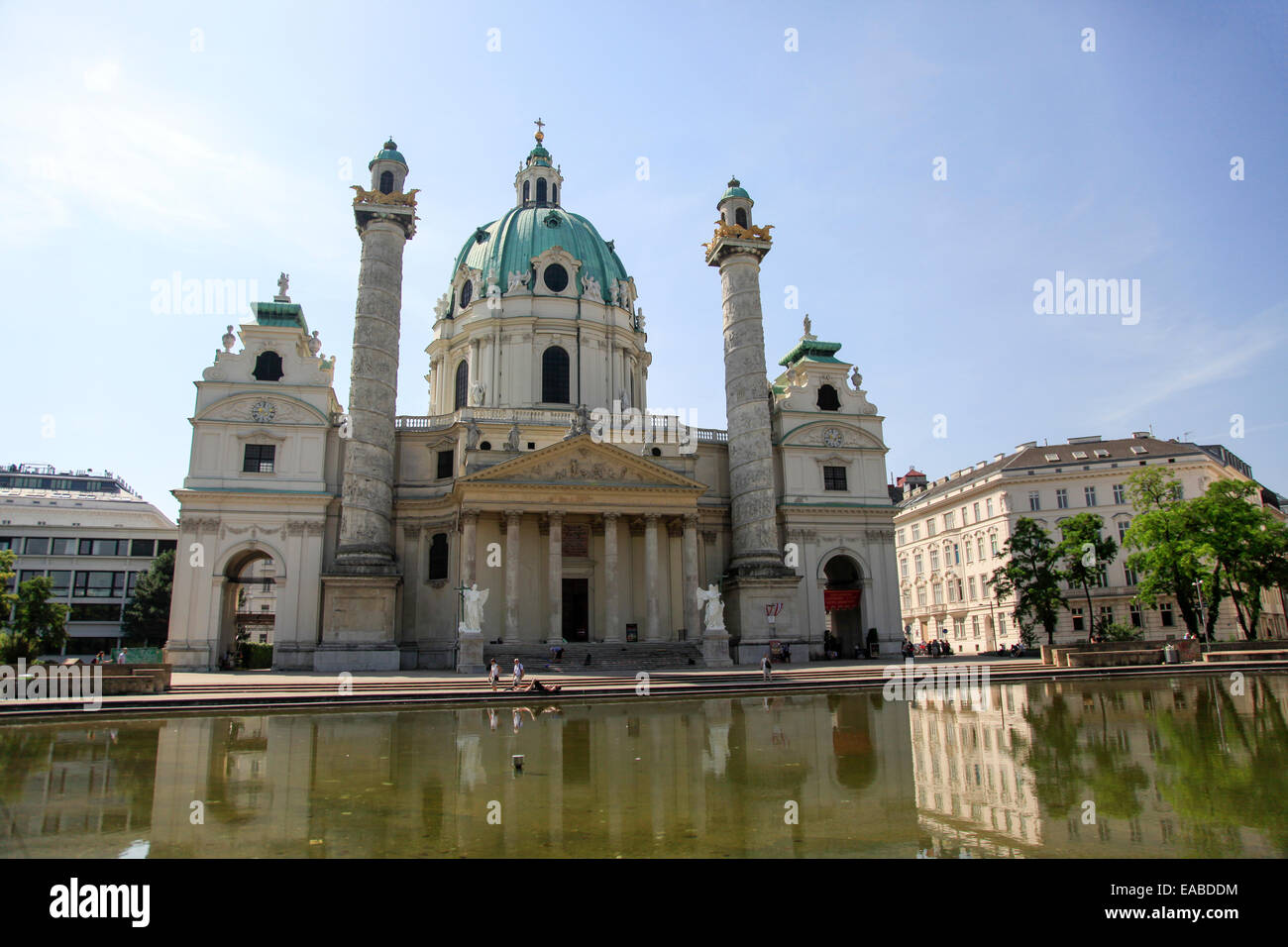 Karlskirche (St. Charles's Church) a baroque church located in ...