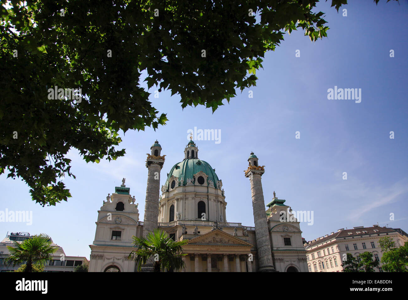 Karlskirche (St. Charles's Church) a baroque church located in ...