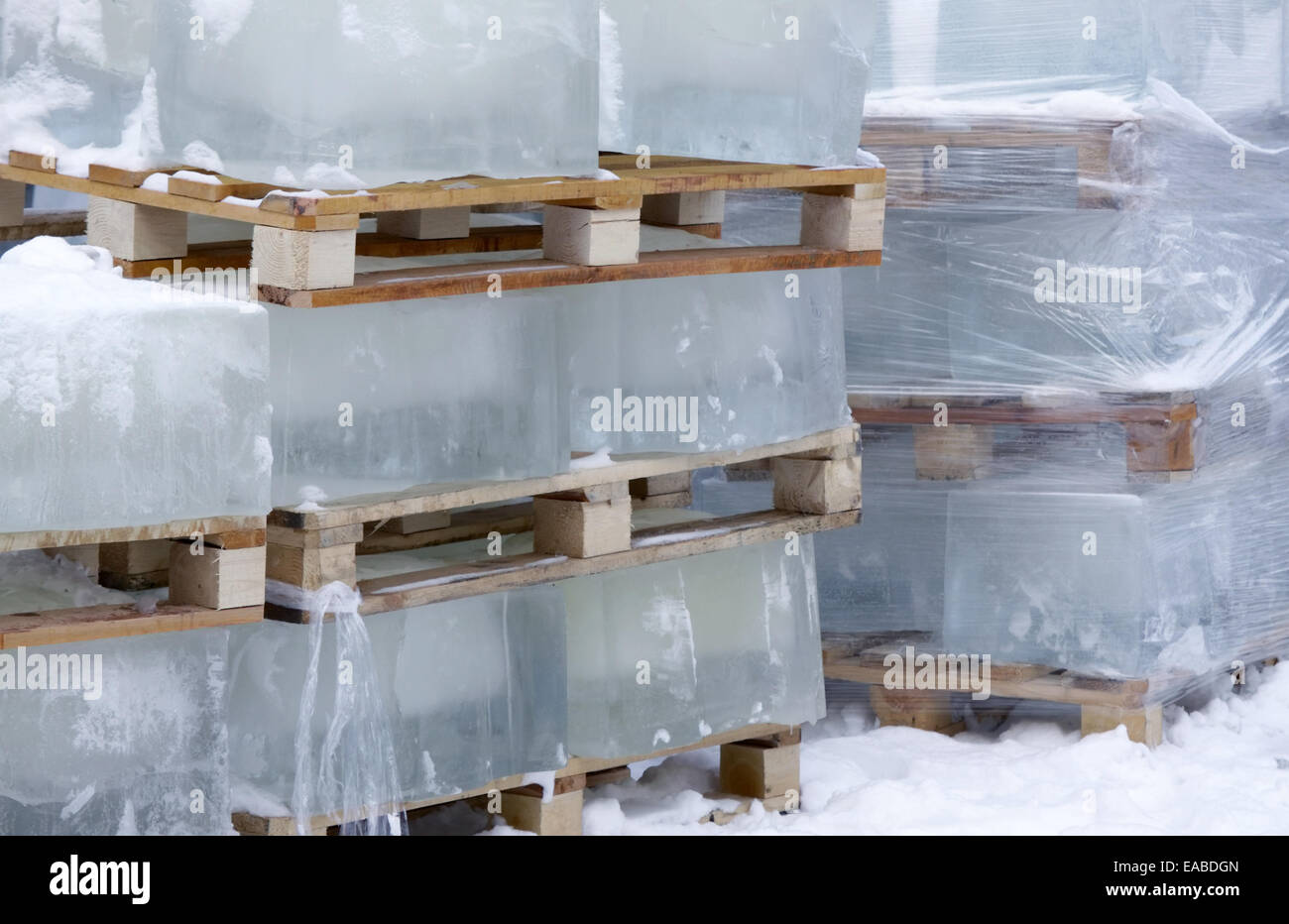 Huge stacked frozen ice cubes Stock Photo - Alamy