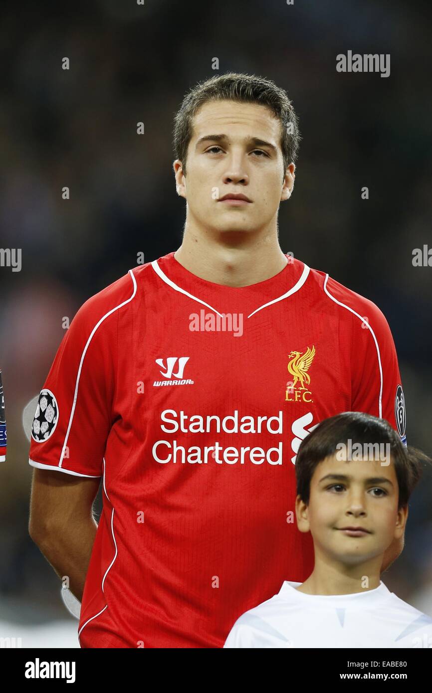 Madrid, Spain. 4th Nov, 2014. Javier Manquillo (Liverpool) Football ...