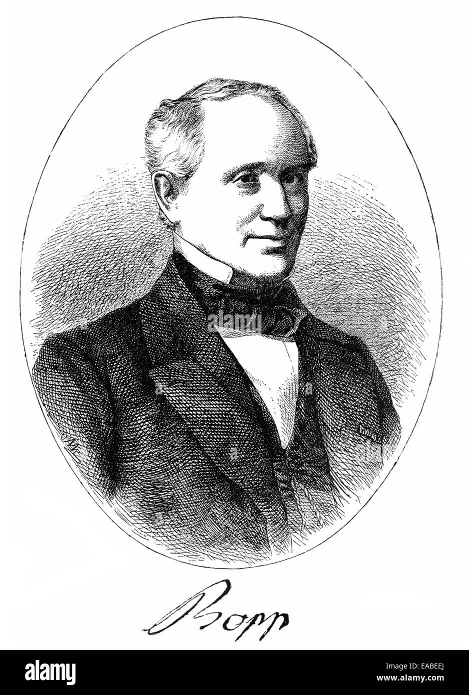 Franz Bopp, 1791-1867, German linguist and Sanskrit researcher ...