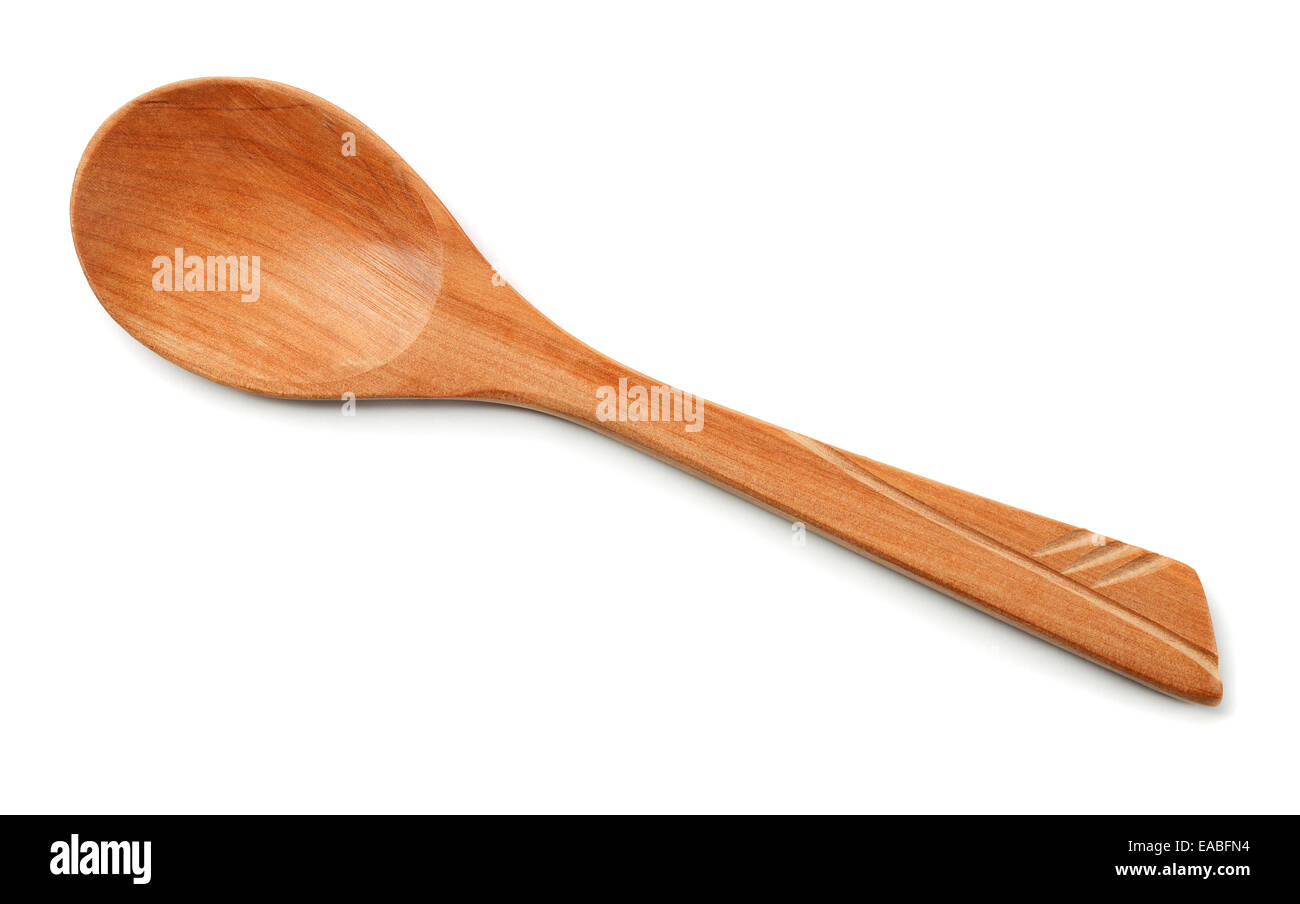 Isolated wood spoon Cut Out Stock Images & Pictures - Alamy