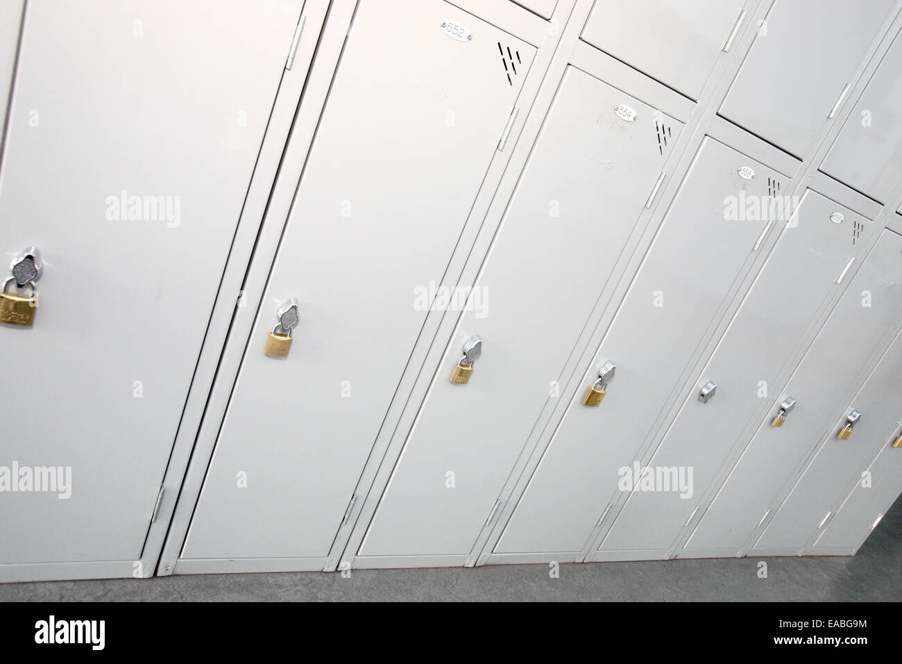 White lockers hi-res stock photography and images - Alamy