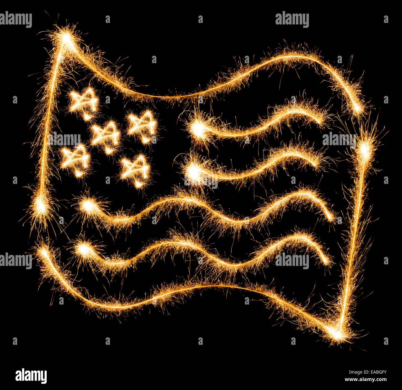 Flag of USA made of sparkles on black background Stock Photo - Alamy