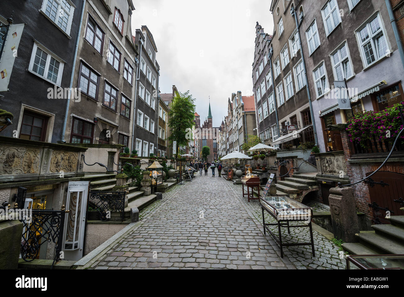amber workshops on one of the most famous streets - Mariacka Street ...