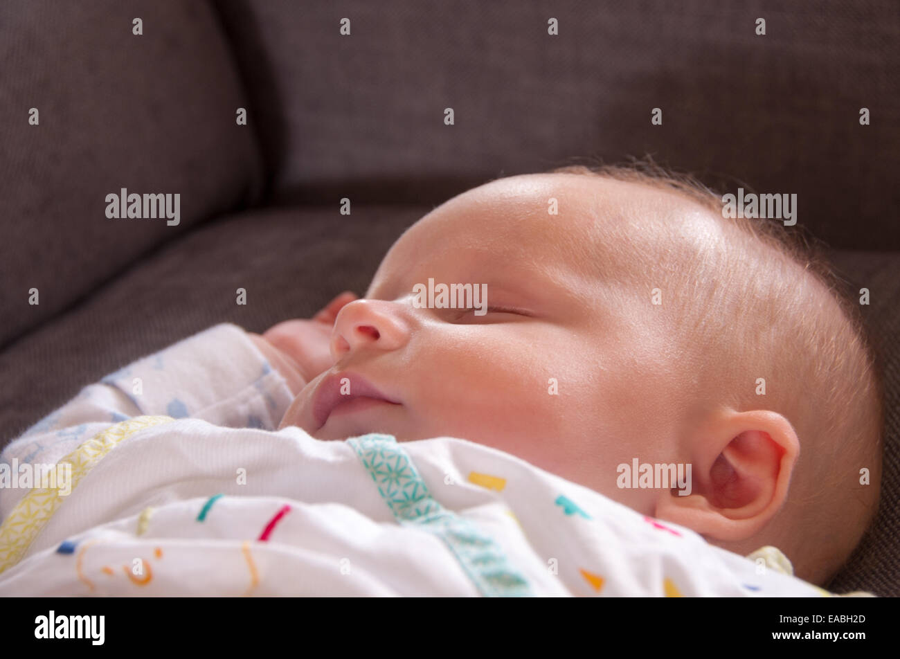 Cute baby asleep in bed hi-res stock photography and images - Alamy