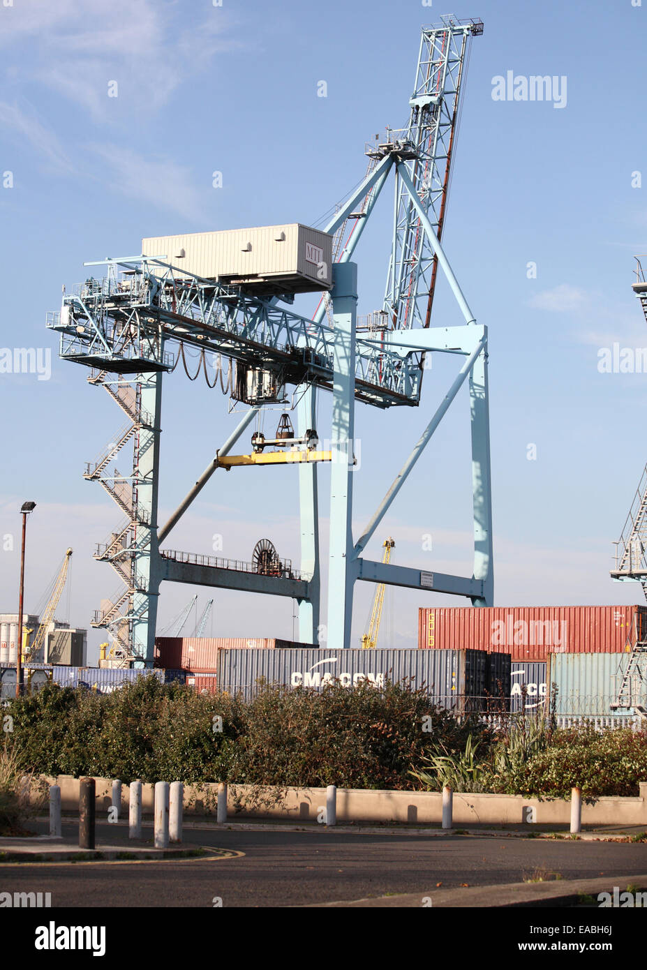 Container port crane port of Dublin Stock Photo - Alamy