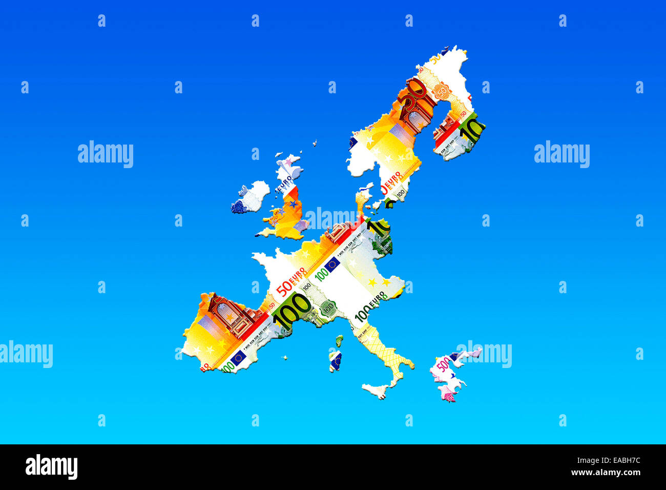 Map europe euro symbol hi-res stock photography and images - Alamy