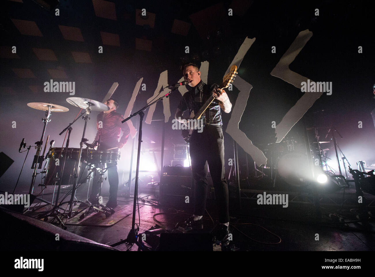 Isaac Holman and Laurie Vincent (L-R) of Slaves performs on stage at ...