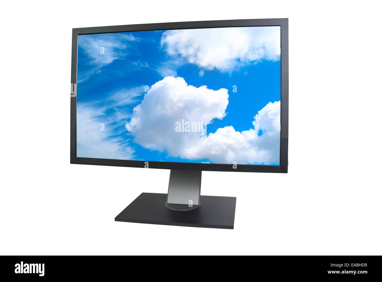 LCD monitor with empty screen isolated on white Stock Photo - Alamy