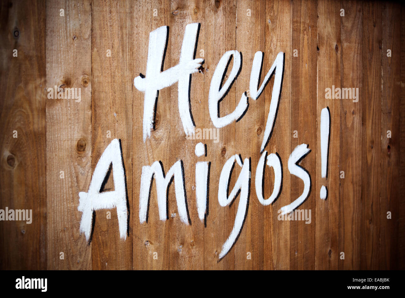 'Hey Amigos' Nightclub name and mural sign Southport Merseyside Stock ...