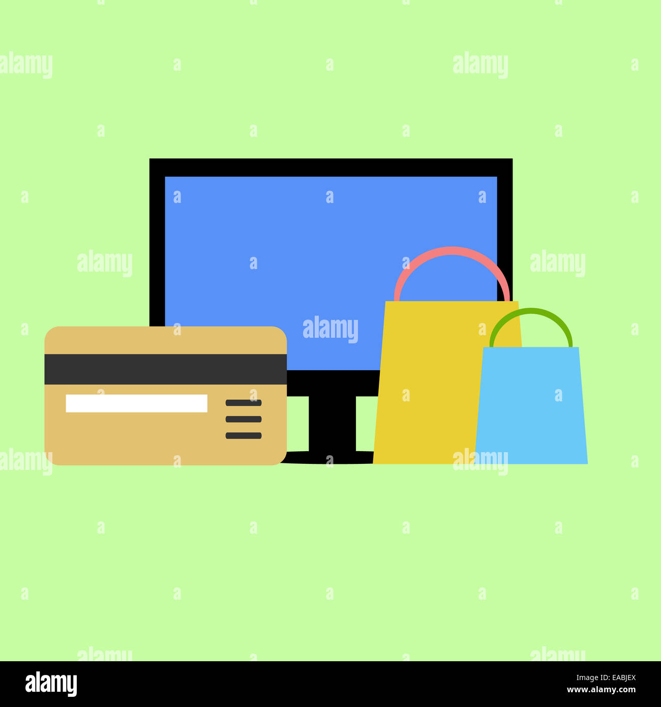 Online shopping flat hi-res stock photography and images - Alamy