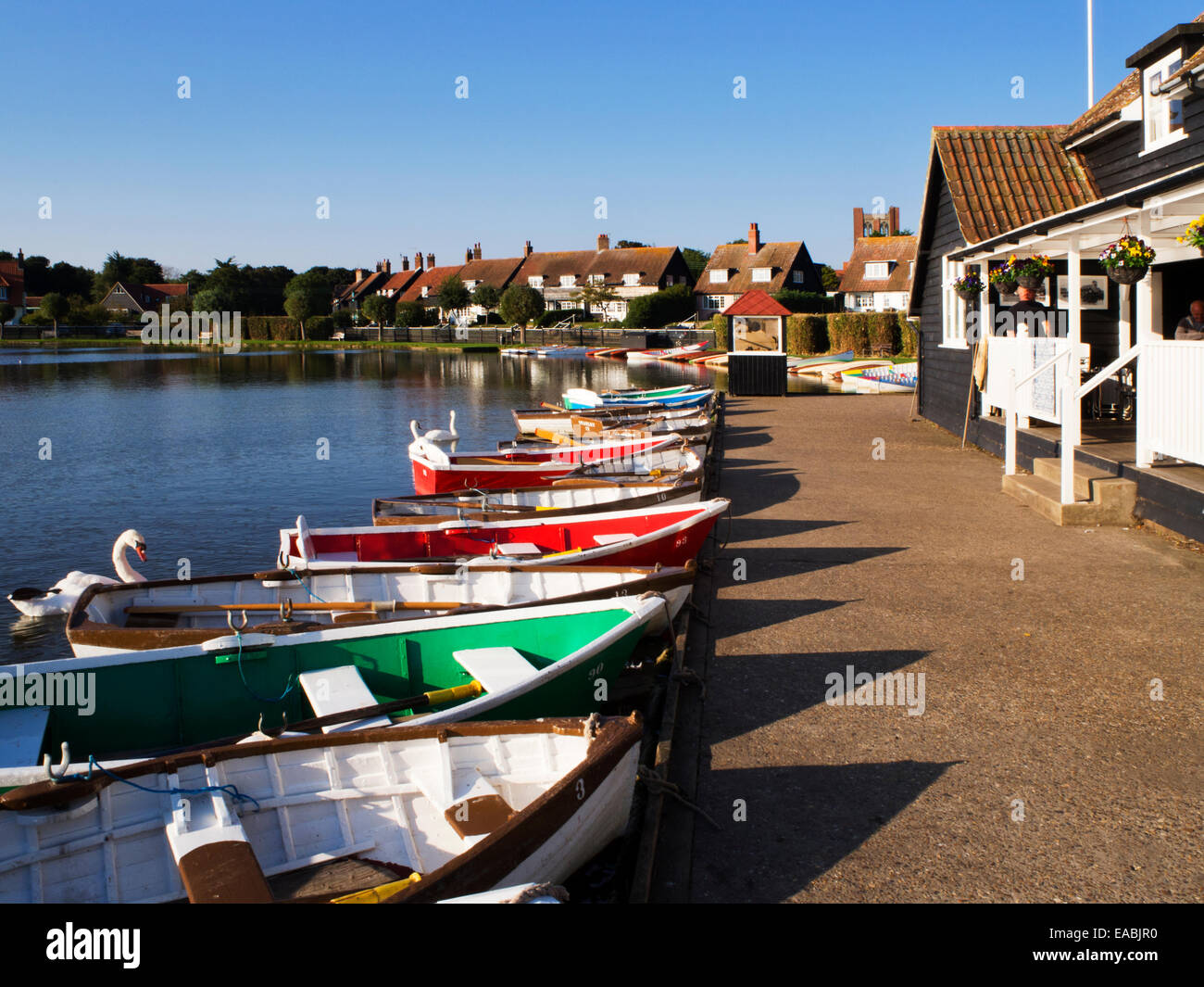 Rowing boats on thorpeness meare suffolk hi-res stock photography and ...