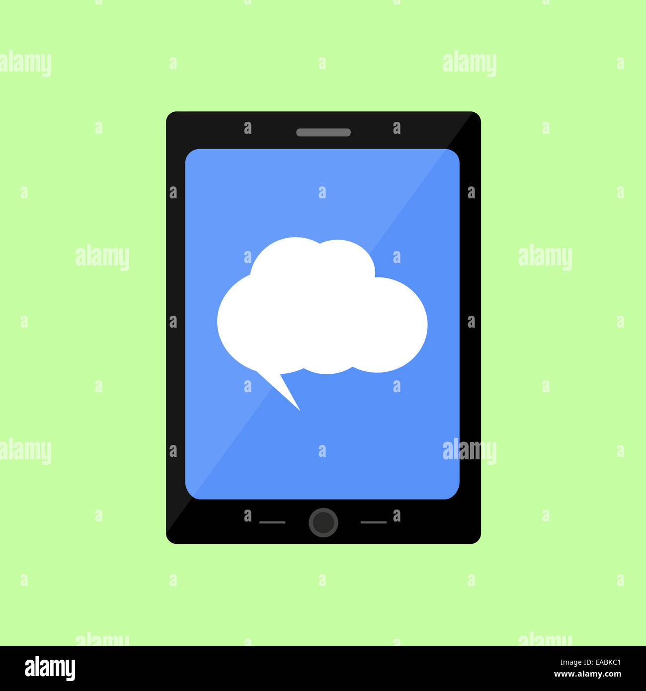 Mobile speech bubble online Cut Out Stock Images & Pictures - Alamy