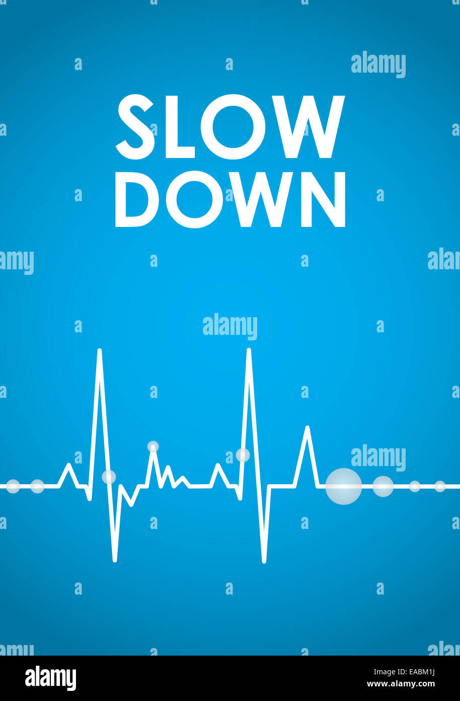 blue slow down banner Stock Photo - Alamy