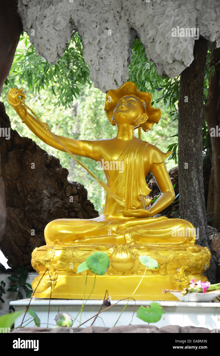 Shin Upagutta or Upakhut Buddha image statue in Wat Phra Thaen Dong ...