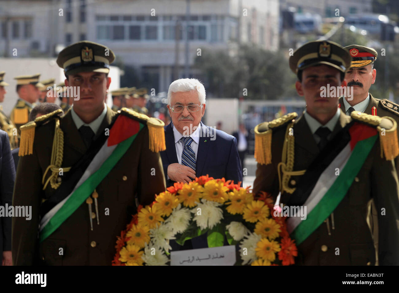 Ramallah, West Bank, Palestinian Territory. 11th Nov, 2014. Mahmoud ...