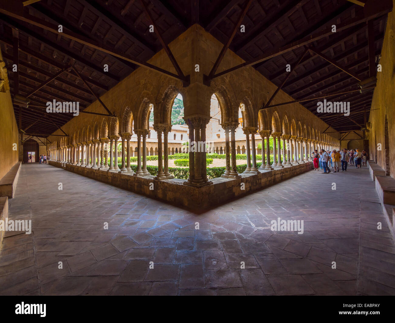 Cloister monastery cathedral monreale monreale hi-res stock photography ...