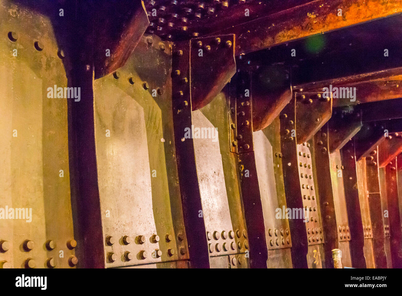 rusty interiors of 100 year old SS Nomadic ship which use to sail with ...