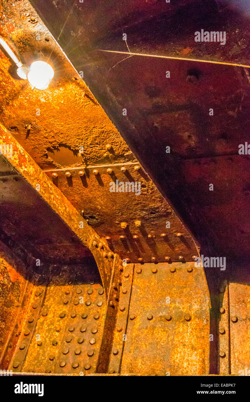 rusty interiors of 100 year old SS Nomadic ship which use to sail with ...