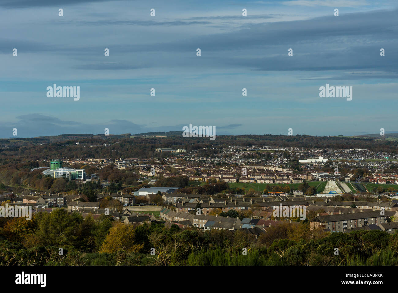 Looking across Aberdeen from the Gramps above Kincorth across to ...