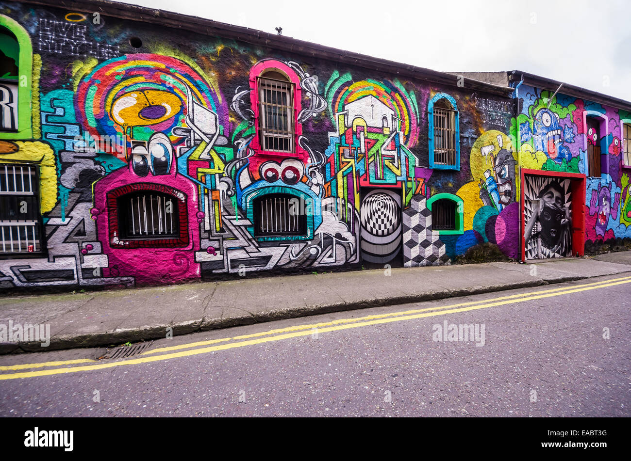 Ireland Cork graffitis at wall Stock Photo - Alamy