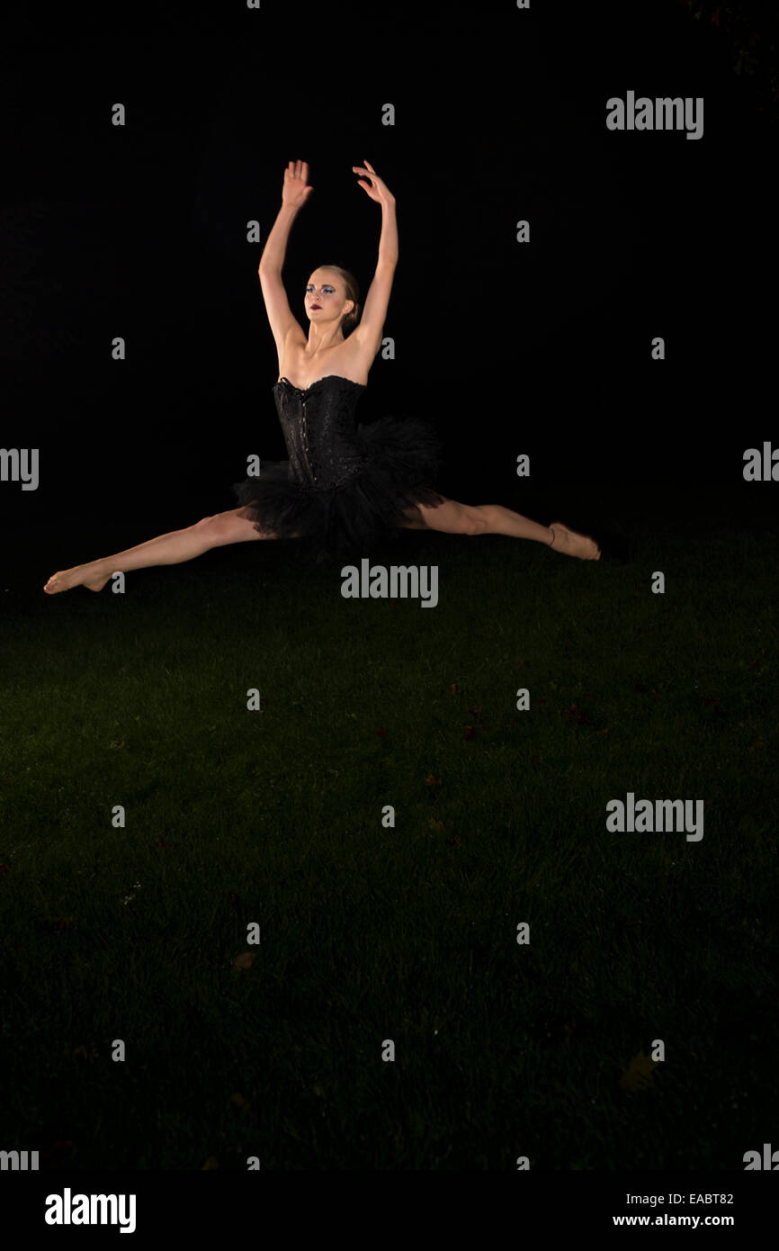 Young ballet dancer jumping Stock Photo - Alamy