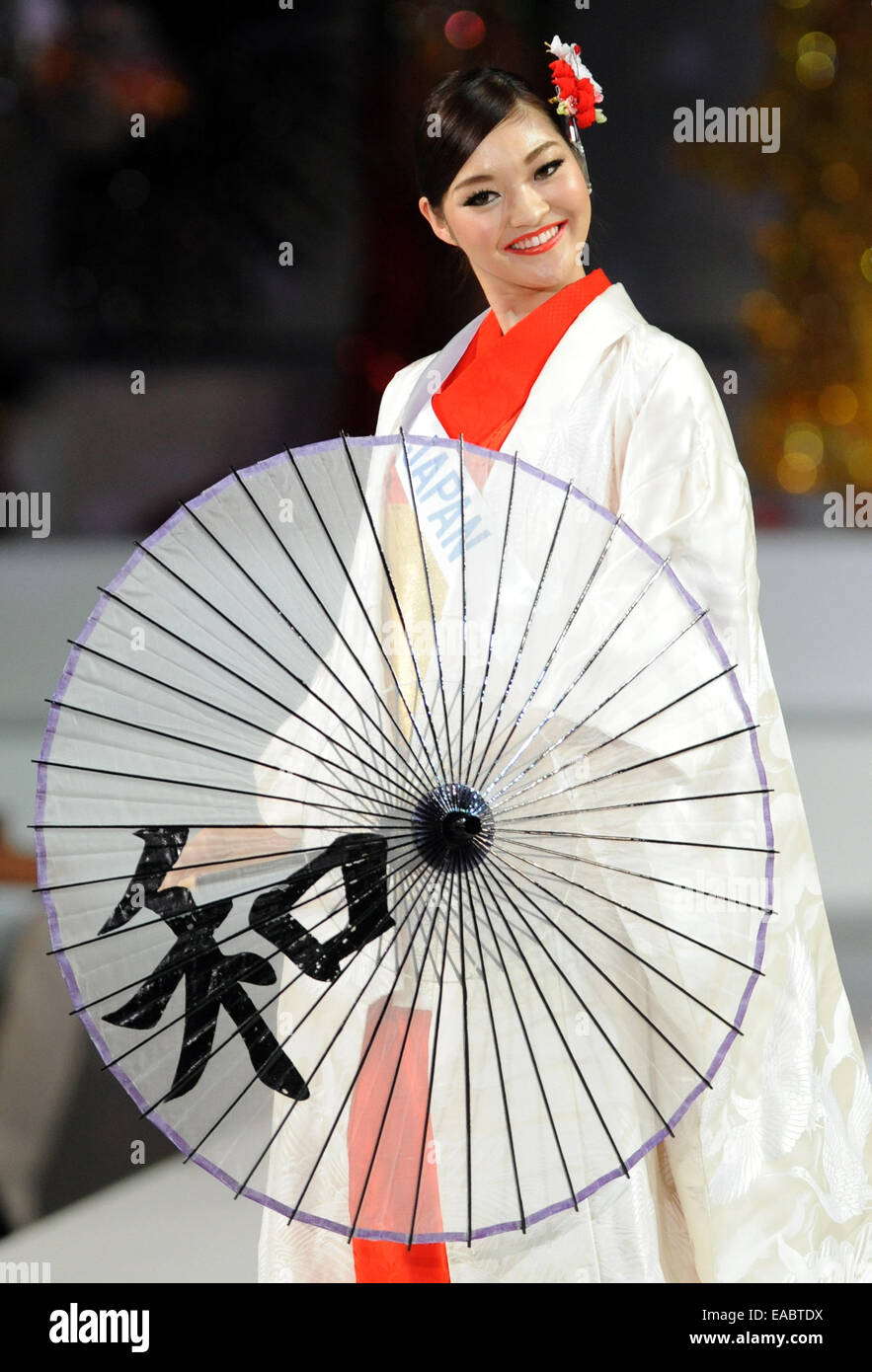 Tokyo, Japan. 11th Nov, 2014. Miss Japan Rira Hong poses during the ...